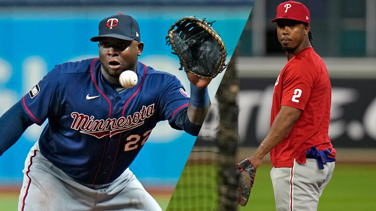 Los peloteros criollos Jean Segura y Miguel Sanó ingresan a la agencia ...